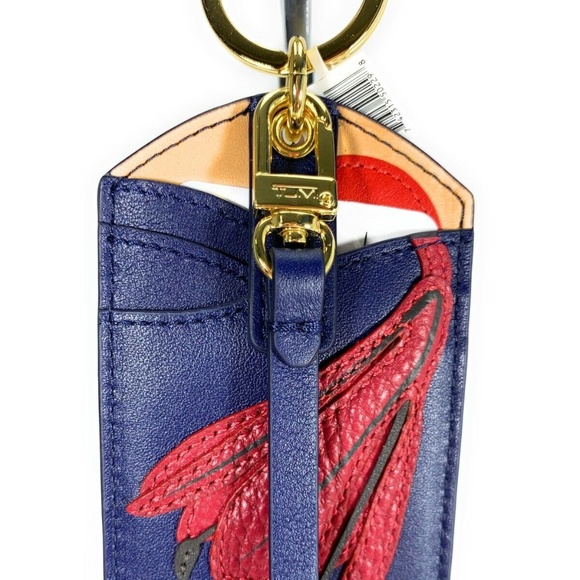 Tumi | Accessories | Tumi Key Ring Leather Card Case Orchid Charm ...